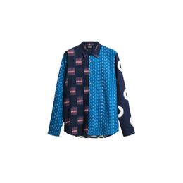 Desigual Hemd Herren Gr&ouml;&szlig;e M azur / dunkelblau / rot / wei&szlig;