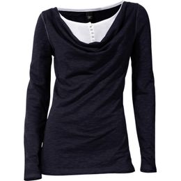 CR&Eacute;ATION L Damen 2-in-1-Shirt in elastischer Qualit&auml;t schwarz Gr&ouml;&szlig;e 52