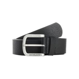 Jack & Jones Lederg&uuml;rtel JACK & JONES "JACHARRY BELT NOOS", Damen, Gr. 90, schwarz, Leder, genarbt, unifarben, G&uuml;rtel Lederg&uuml;rtel