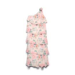 V&eacute;ro Moda Maxikleid VERO MODA "VMFELICIA OS RUFFLE ANKLE DRESS EXP", Damen, Gr. L, N-Gr, peony aop:flower aop, Web, Obermaterial: 100% Polyester, bedruckt, kn&ouml;chellang, Kleider Maxikleid, Kunstfaser, one shoulder Tr&auml;ger