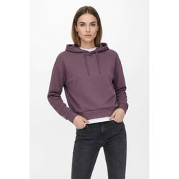 Kapuzensweatshirt Only Play "ONPLOUNGE LS HOOD SWEAT - NOOS", Gr. XL, rose braun, Sweatware, Obermaterial: 80% Polyester, 15% Viskose, 5% Elasthan, unifarben, regular fit normal, Rundhals, angesetztes B&uuml;ndchen, Sweatshirts