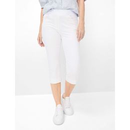 3/4-Hose RAPHAELA BY Brax "Style PAMINA CAPRI", Damen, Gr. 38K (19), Kurzgr&ouml;&szlig;en, wei&szlig;, Web, 97% Baumwolle, 3% Elasthan, Hosen