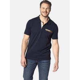 Poloshirt Jan Vanderstorm "Poloshirt JAKOV", Herren, Gr. 7XL, blau (dunkelblau), Obermaterial: 100% Baumwolle CO., Shirts