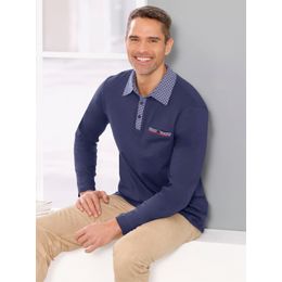 WITT Herren Langarm-Poloshirt, marine, Gr&ouml;&szlig;e 52/54