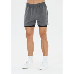 Shorts Virtus "Zayne V2", Herren, Gr. L, US-Gr&ouml;&szlig;en, dunkelgrau, 95% Polyester, 5% Elasthan, unifarben, kurz, Hosen Shorts, mit elastischem Bund und innenliegendem Kordelzug