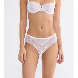 Hipster Triumph "Comfort Allure", Damen, Gr. 38, wei&szlig;, Microtouch, Obermaterial: 55% Polyamid, 35% Polyester, 10% Elasthan, Unterhosen, mit floraler Stretch-Spitze, elastisch, Mesh-Eins&auml;tze, femininer Look