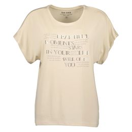 T-Shirt Blue Seven "Blue Seven T-Shirt", Damen, Gr. 48, 0430, kiesel, 95% Viskose, 5% Elasthan, normal, Rundhals, Shirts T-Shirt