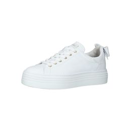 Plateausneaker Nero Giardini "Nero Giardini Sneaker Leder", Damen, Gr. 41, wei&szlig;, Leder, Schuhe Plateausneaker