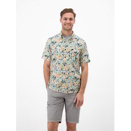 Kurzarmhemd Lerros "Kurzarmhemd mit sportivem Button-down-Kragen", Herren, Gr. L, Normalgr&ouml;&szlig;en, dull peach, 76% Baumwolle, 24% Polyester, Hemden