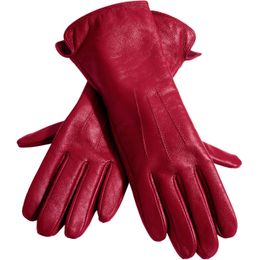 Heine Witt Damen Handschuhe, rot, Gr&ouml;&szlig;e 7