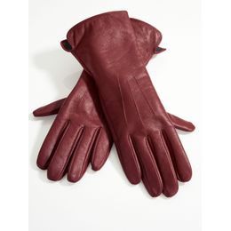 Heine Witt Damen Handschuhe, bordeaux, Gr&ouml;&szlig;e 8