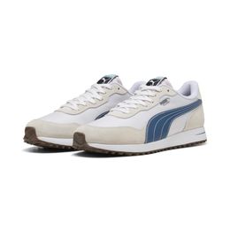 Golfschuh Puma "Helsinki Golfschuhe Herren", Damen, Gr. 42.5, wei&szlig; schwarz indigo blau, Obermaterial: Synthetik, Textil, Kuhleder. Futter: Textil. Innensohle: Textil. Laufsohle: Gummi, Schuhe