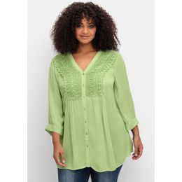 Cr&ecirc;pebluse, Rosa, Gr. 40, sheego by Joe Browns, Damen, Blusen, 100% Baumwolle