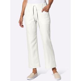 Schlupfhose Classic Basics, Damen, Gr. 40, Normalgr&ouml;&szlig;en, beige (ecru), 100% Polyester, unifarben, Hosen Schlupfhose
