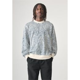 Strickpullover Cleptomanicx, Herren, Gr. M, beige, blau, 100% Baumwolle, mehrfarbig, normal, Rundhals, Pullover Strickpullover, mit toller Musterung