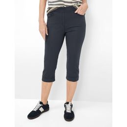 3/4-Hose RAPHAELA BY Brax "Style PAMINA CAPRI", Damen, Gr. 40K (20), Kurzgr&ouml;&szlig;en, navy, Web, 97% Baumwolle, 3% Elasthan, Hosen