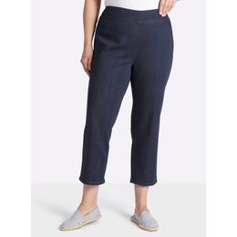 sheego Damen 7/8-Jeans mit Komfortbund, dark blue, Gr&ouml;&szlig;e 50