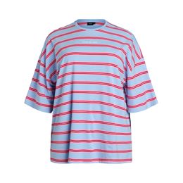 ZIZZI Shirt 'Mluni' female size 11XL/12XL Light blue / Light pink / Dark red