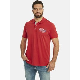 Poloshirt Jan Vanderstorm "Doppelpack Poloshirt DAGFINN", Herren, Gr. 3XL, rot (rot dunkelblau), Obermaterial: 100% Baumwolle CO., Shirts