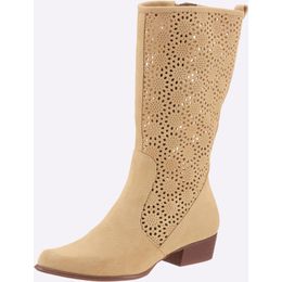 Heine Witt Damen Stiefel, sand, Gr&ouml;&szlig;e 38