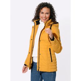 WITT Damen Steppjacke mit Ripsband-Verzierung, ocker, Gr&ouml;&szlig;e 36