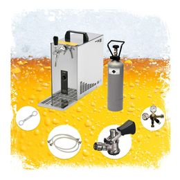 ich-zapfe Komplett Set - Zapfanlage, Bierzapfanlage, Bierkoffer, Durchlaufk&uuml;hler PYGMY 25 1-leitig Trockenk&uuml;hler, 35 Liter/h, NC Adapter