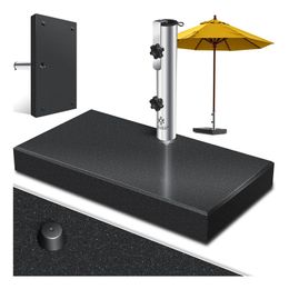 Kesser&reg; Granit Sonnenschirmst&auml;nder mit Edelstahlrohr, Hochwertiger Schirmst&auml;nder Sockel 30KG - f&uuml;r Schirmst&ouml;cke bis 16-48 mm, Inkl. Transport Griff Garten Balkonschirmst&auml;nder