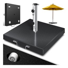 Kesser&reg; Granit Sonnenschirmst&auml;nder mit Edelstahlrohr, Hochwertiger Schirmst&auml;nder Sockel 30KG - f&uuml;r Schirmst&ouml;cke bis 16-48 mm, Inkl. Transport Griff Garten Balkonschirmst&auml;nder