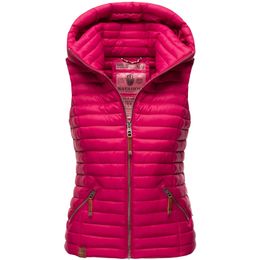 Navahoo Damen Designer Steppweste &auml;rmellose Weste mit Kapuze Shadaa