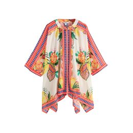 next Beach Dress female size 48/50 Royal blue / Yellow / Light red / Off white