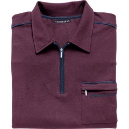 Catamaran Herren Kurzarm-Poloshirt aubergine Gr&ouml;&szlig;e 48/50