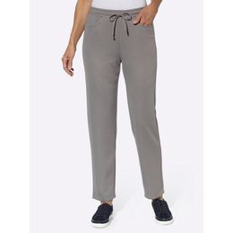 WITT Damen Schlupfhose in Ripp-Qualit&auml;t, grau, Gr&ouml;&szlig;e 46
