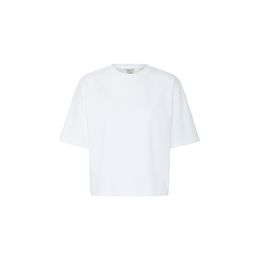 oxmo Damen Rundhalsshirt "Rundhalsshirt OXNSandy Crop Boxy", wei&szlig;, Gr. M, Obermaterial: 100% Baumwolle CO., Shirts