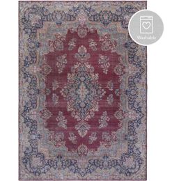 Teppich FLAIR RUGS, B:160cm H:7mm L:230cm, rot, Kunstfaser, Wohnzimmer, Teppiche, "Colby", fu&szlig;bodenheizungsgeeignet, Orient-Optik, Vintage Design,