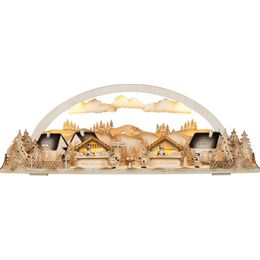 LED Schwibbogen "Diorama-Leuchte Rastplatz Sch&ouml;ne Aussicht exklusiv", B/H/T: 29,5cm x 13,5cm x 73cmnatur, TIETZE ERZGEBIRGSDEGN, Schwibb&ouml;gen,
