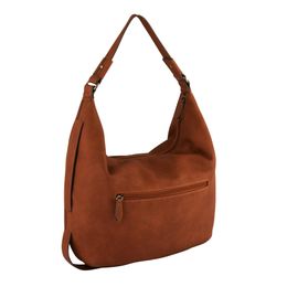 Gabor Damen Hobo "Malu", braun, Polyurethan, Polyurethan (PU), clean, gepflegt, unifarben, Taschen, aus weichem genarbtem Lederimitat mit