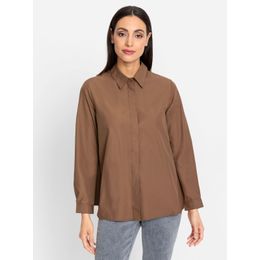 Heine Witt Damen Longbluse in weiter A-Linie, braun, Gr&ouml;&szlig;e 40
