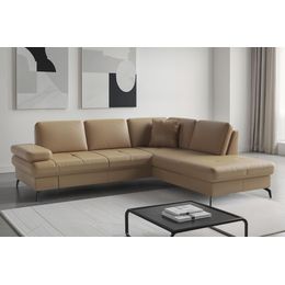 Sit & More Ecksofa SIT & MORE, B:238cm H:83cm T:202cmcappuccino, Wohnzimmer, Sofas, "Morris Jubi, Ottomane, Breite 238 cm", mit Armteilfunktion, wahlweise mit