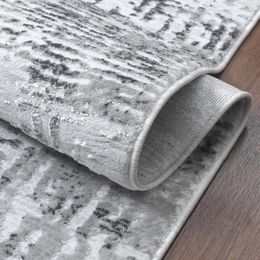 Teppich Sanat, B:240cm H:12mm L:330cm, grau, Kunstfaser, Wohnzimmer, Teppiche, "Harmony 3215, auch als L&auml;ufer und rund", Wohnzimmer, Kurzflor,