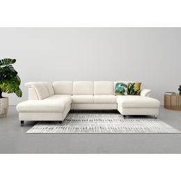 Sit & More Wohnlandschaft SIT & MORE, B:312cm T:224cm, grau, 95% Polyester, 5% Polyamid, Sofas, "Maggiore U-Form", wahlweise mit Kopfteilverstellung,