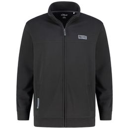 Gro&szlig;e Gr&ouml;&szlig;en s.Oliver Sweatjacke aus Baumwollmischung Farbe schwarz Gr&ouml;&szlig;e: 5XL