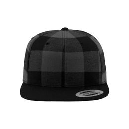 Flexfit Herren Snapback Cap "Flexfit Unisex Checked Flanell Snapback"schwarz, charcoal, 100% Baumwolle, Caps
