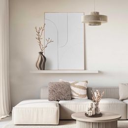 Wandbild Reinders "Saturn", farbe bild(er): wei&szlig;, B:70cm H:100cm T:3cm, Bilder, Wohnzimmer - Wei&szlig; - MDF - Abstrakt - 70x100 cm