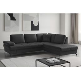 Sit & More Ecksofa SIT & MORE, B:238cm H:83cm T:202cmschwarz, Wohnzimmer, Sofas, "Morris Jubi, Ottomane, Breite 238 cm", mit Armteilfunktion, wahlweise mit