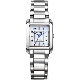 Citizen Damen Solaruhr, silber, Armbanduhren, Armbanduhr, Damenuhr, Edelstahlarmband, Saphirglas
