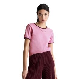 Marc O'Polo Damen T-Shirt "aus reiner Bio-Baumwolle"medium pink, Basic, Gr. L, MARC O'POLO DENIM, unifarben, Obermaterial: 100% Baumwolle, Shirts