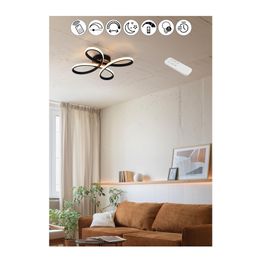 OTTO HOME LED Deckenleuchte "Ullii, Deckenlampe mit Fernbedienung dimmbar Nachtlicht Memory", 1, H: 8cm, 1 Stk., schwarz, Wohnzimmer, Leuchten, CCT