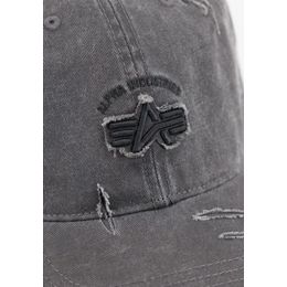 Herren Trucker Cap "Acid Logo Cap"schwarz, Alpha Industries, Baumwolle, Caps