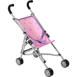 Bayer Chic 2000 CHIC2000 Kinder Puppenbuggy "Roma, Mini-Buggy", lila, Kunststoff, Metall, Stoff, B:29cm H:57cm T:50cm, Puppenwagen