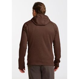 Jack Wolfskin Herren Fleecejacke "PEAK DISTRICT HOODED FZ M"hotchoc, Gr. L, Obermaterial: 94% Polyester, 6% sonstige Fasern. Futter: 100% Polyester,